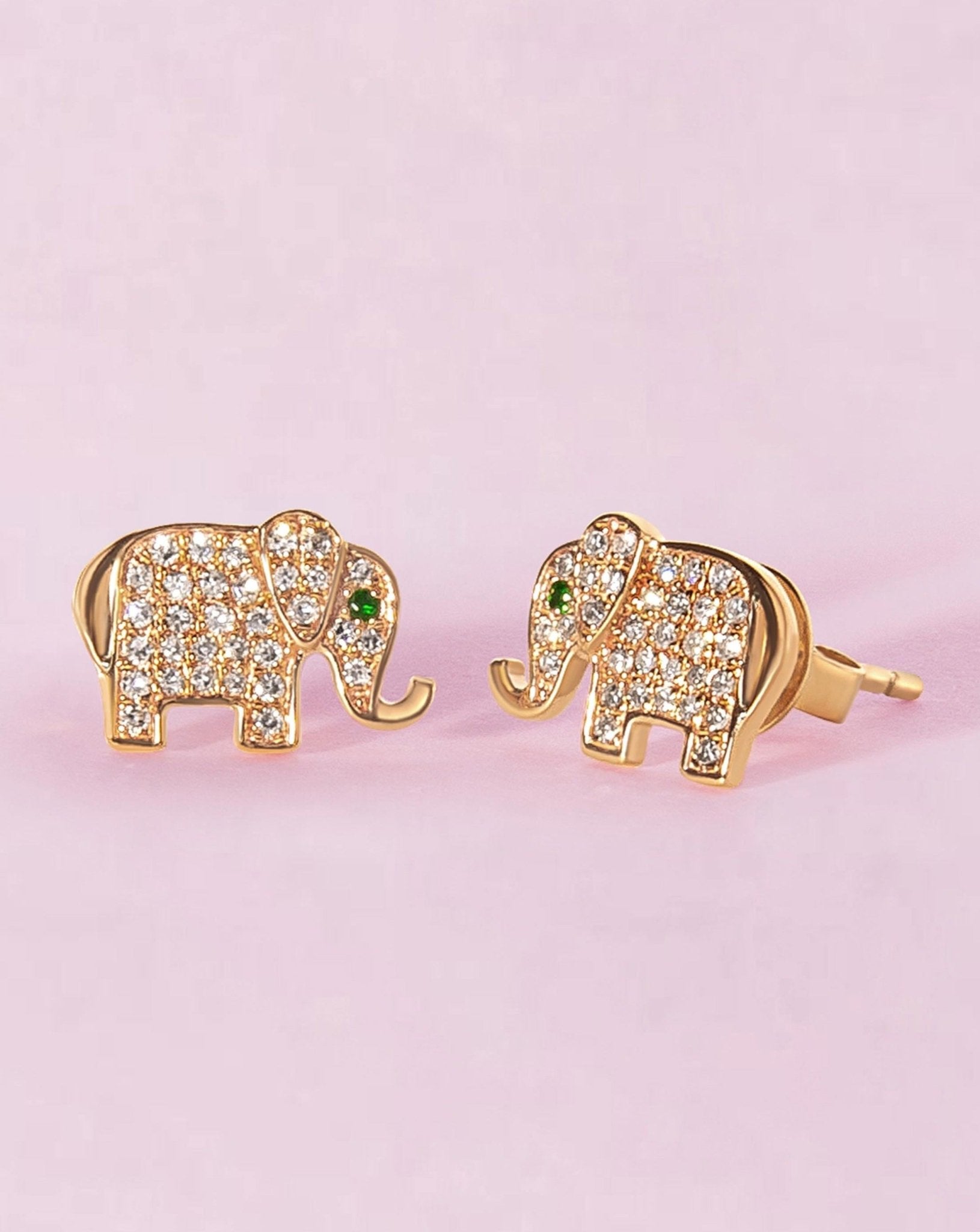 Diamond Elephant Studs | Sparkle Society
