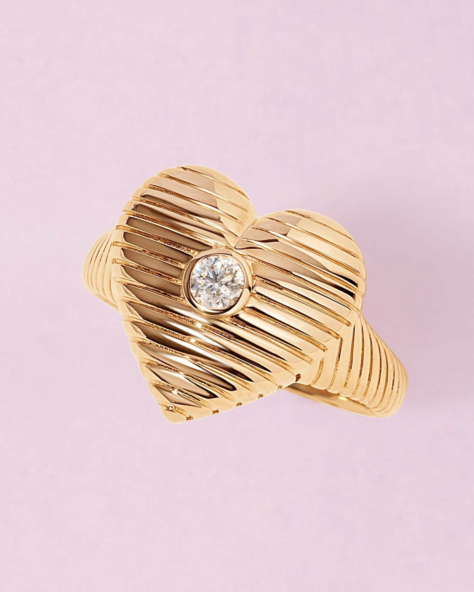Single Diamond Radiant Heart Ring | Sparkle Society