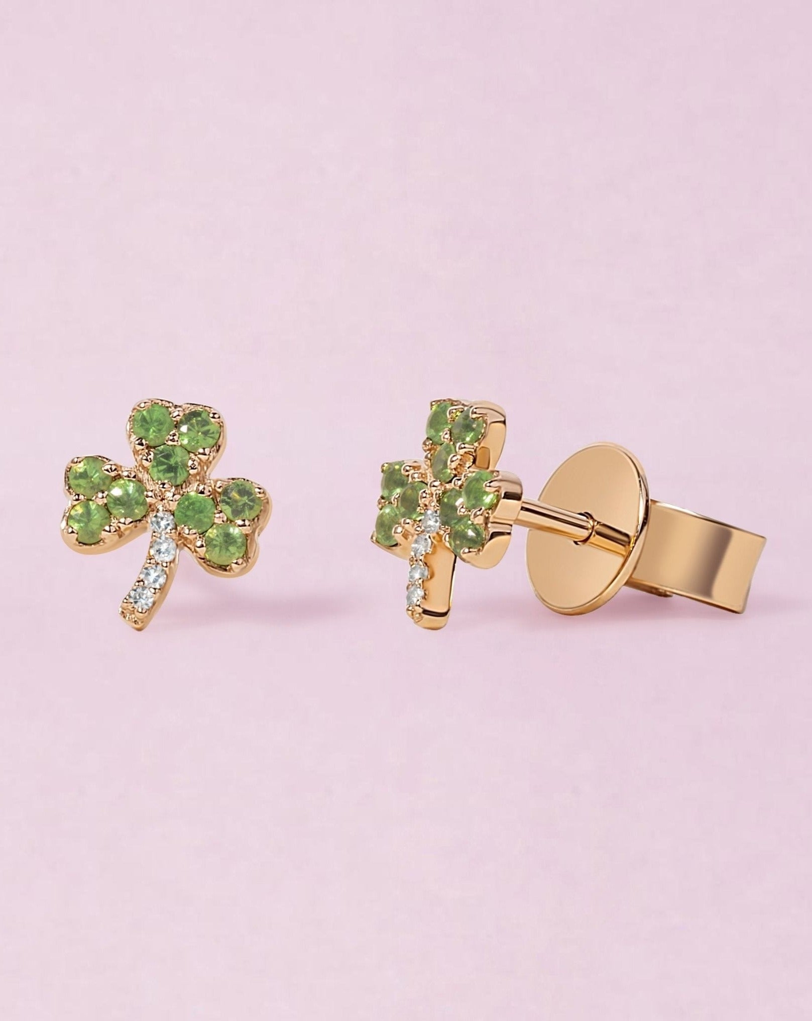 Gemstone Clover Studs | Sparkle Society