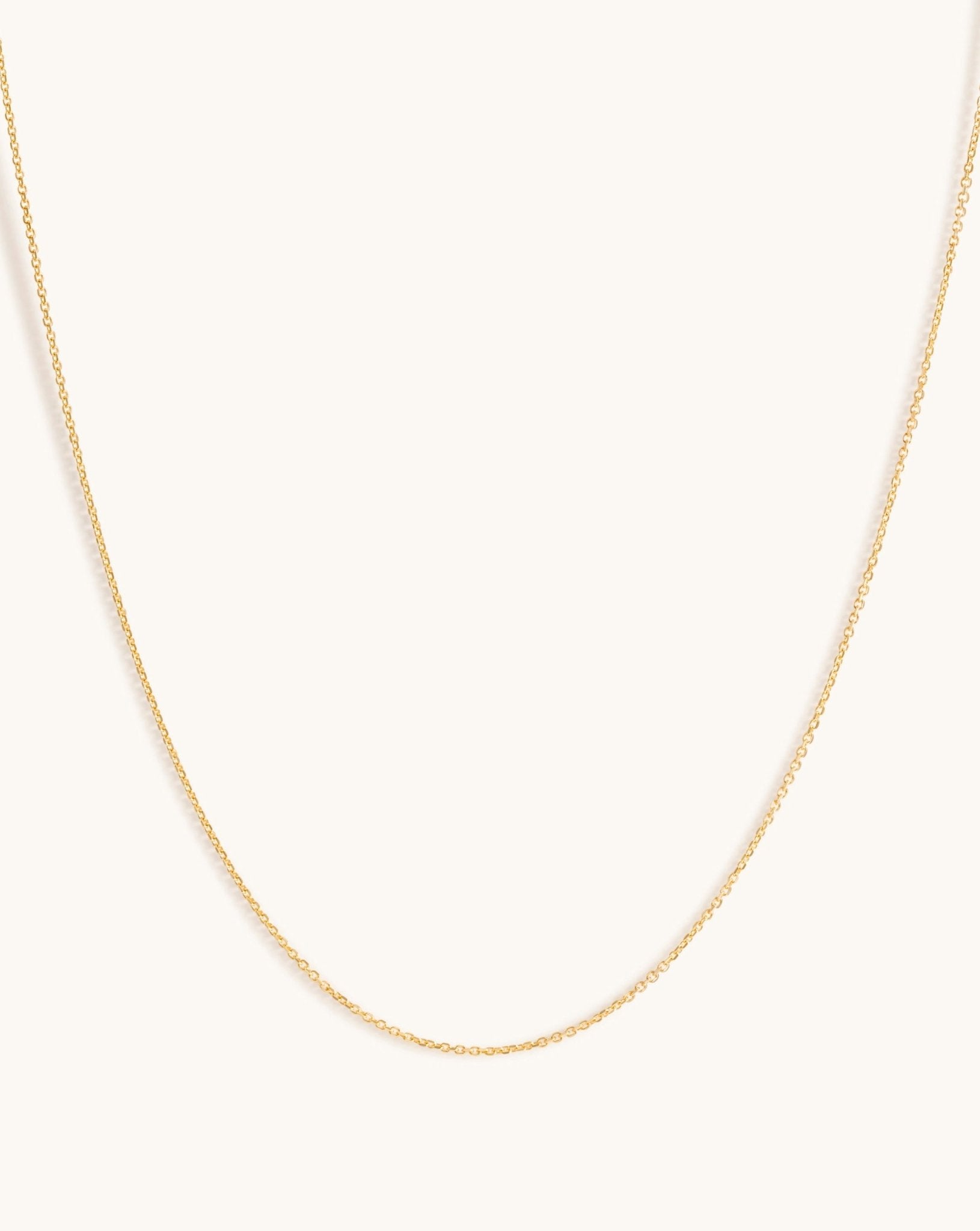 1.05mm Solid Gold Adjustable Cable Chain | Sparkle Society