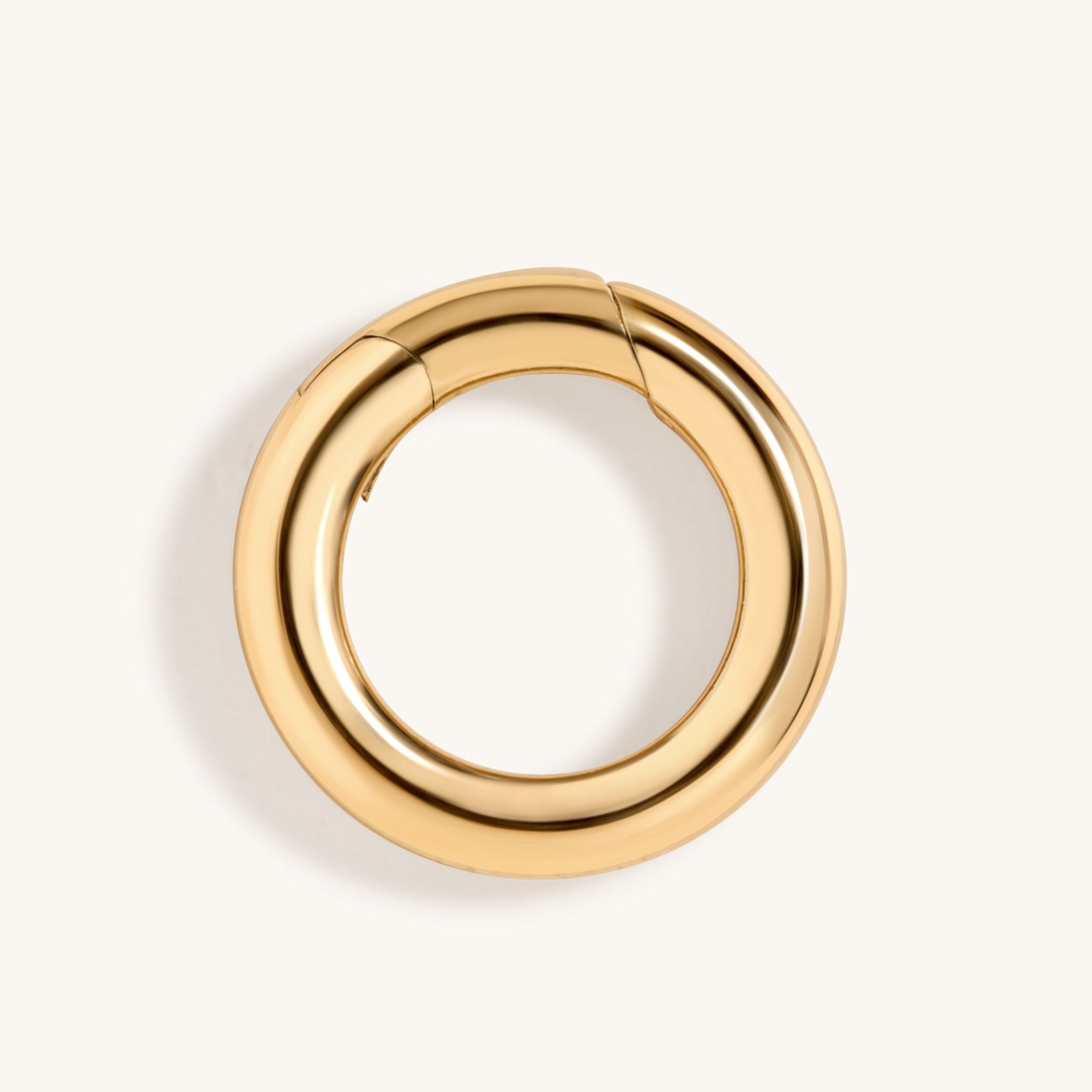 12mm Round Solid Gold Push In Connector | Sparkle Society