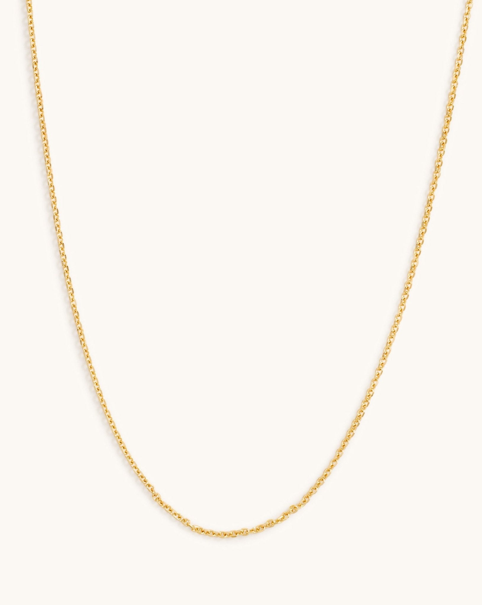 1.8mm Solid Gold Cable Chain | Sparkle Society