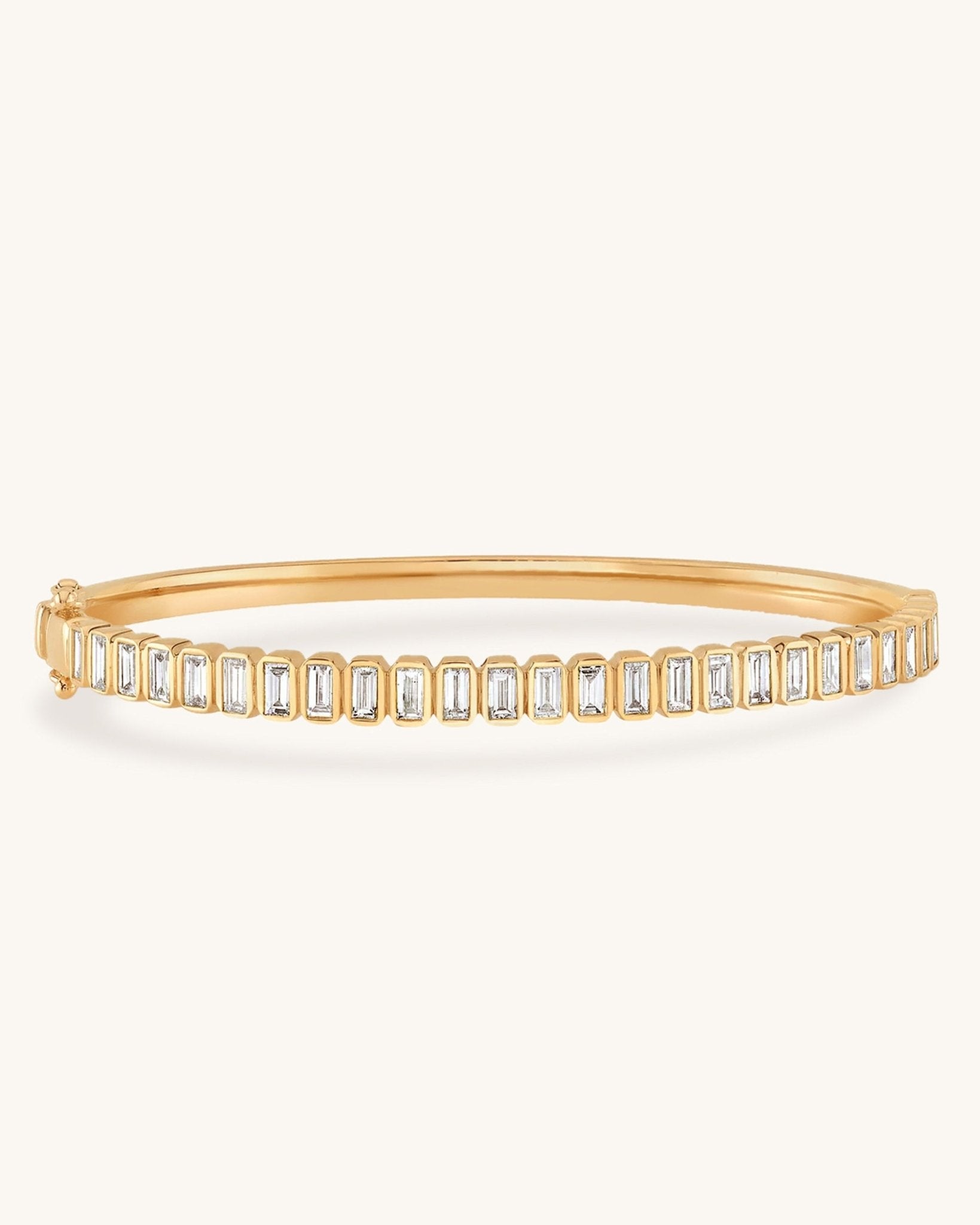 Baguette Diamond Bangle | Sparkle Society