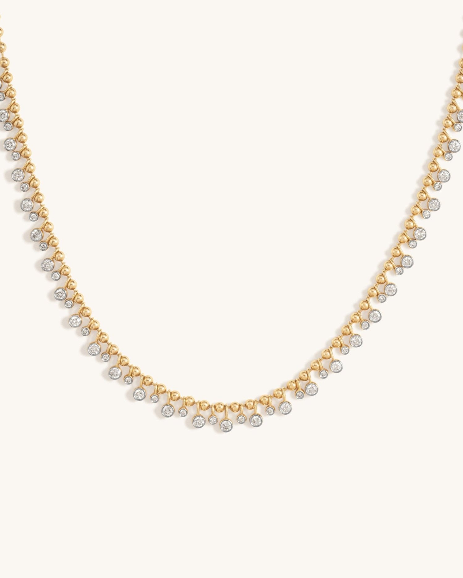 Dangling Multi Diamond Bezel Necklace | Sparkle Society