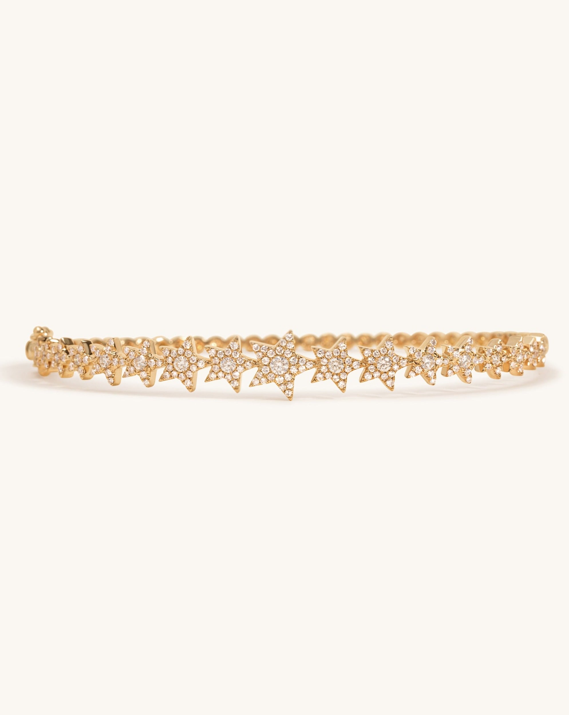 Diamond Graduated Star Bangle | Sparkle Society