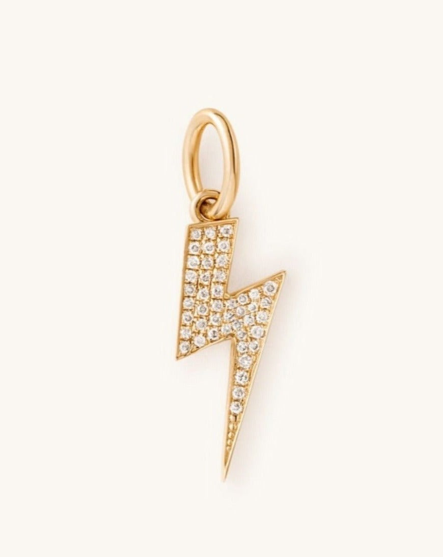 Diamond Lightning Bolt Charm | Sparkle Society