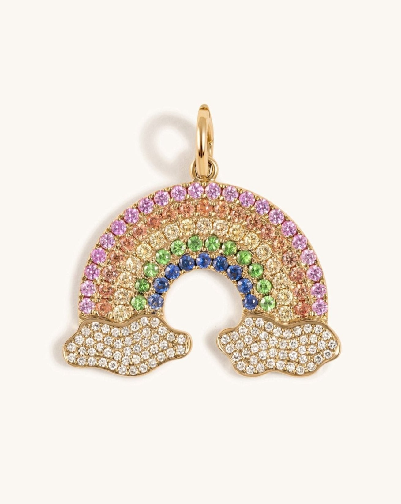 Gemstone Rainbow Necklace Charm | Sparkle Society