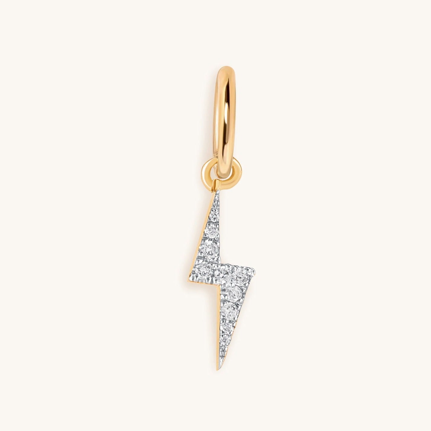 Mini Diamond Lightning Bolt Charm | Sparkle Society