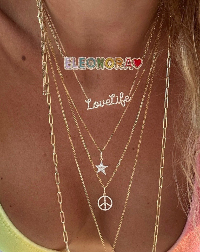 Mini Diamond Peace Charm | Sparkle Society