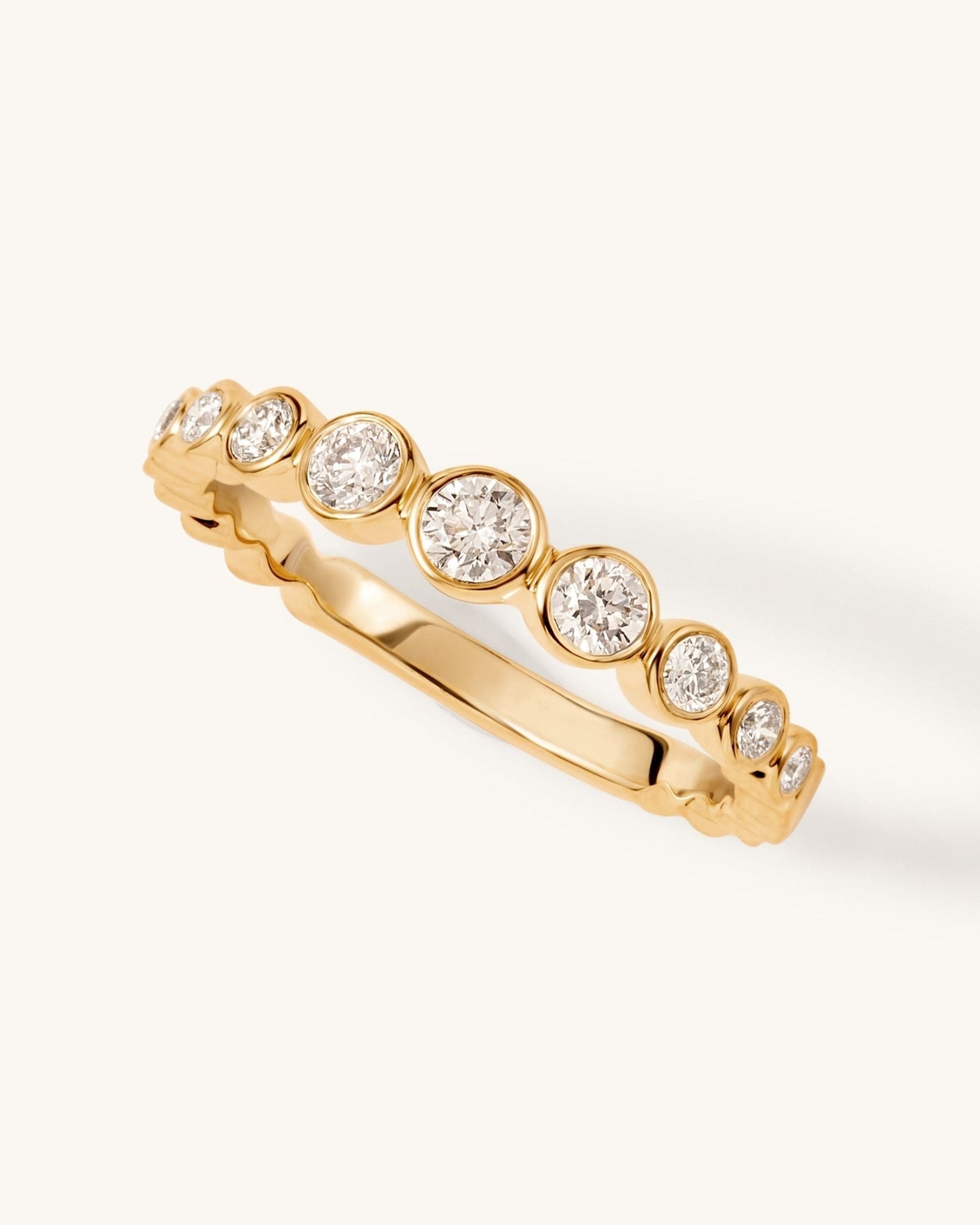 Multi Diamond Bezel Band Ring | Sparkle Society