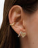 Pave Outline Radiant Gold Heart Earrings | Sparkle Society