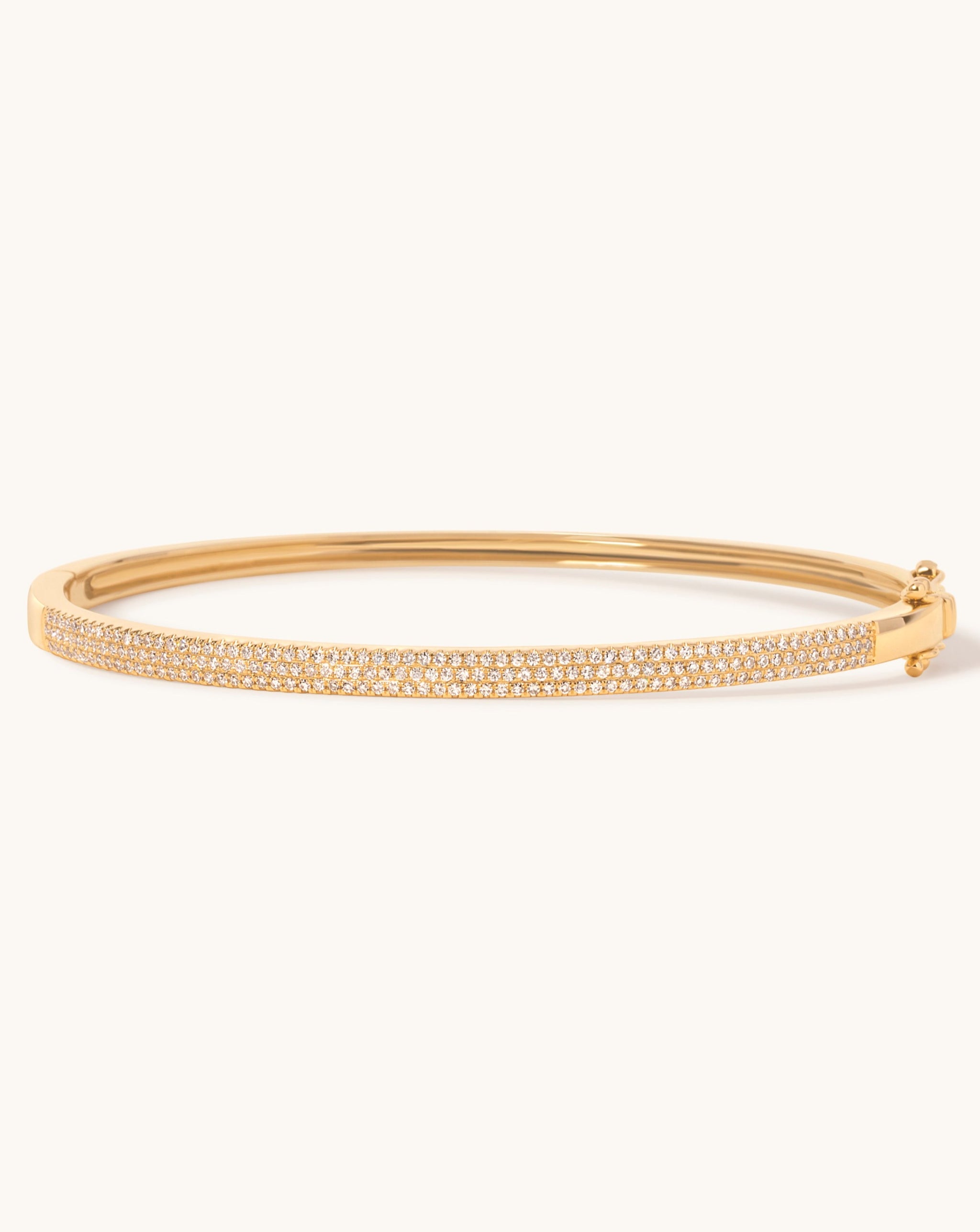 Triple Row Diamond Bangle | Sparkle Society