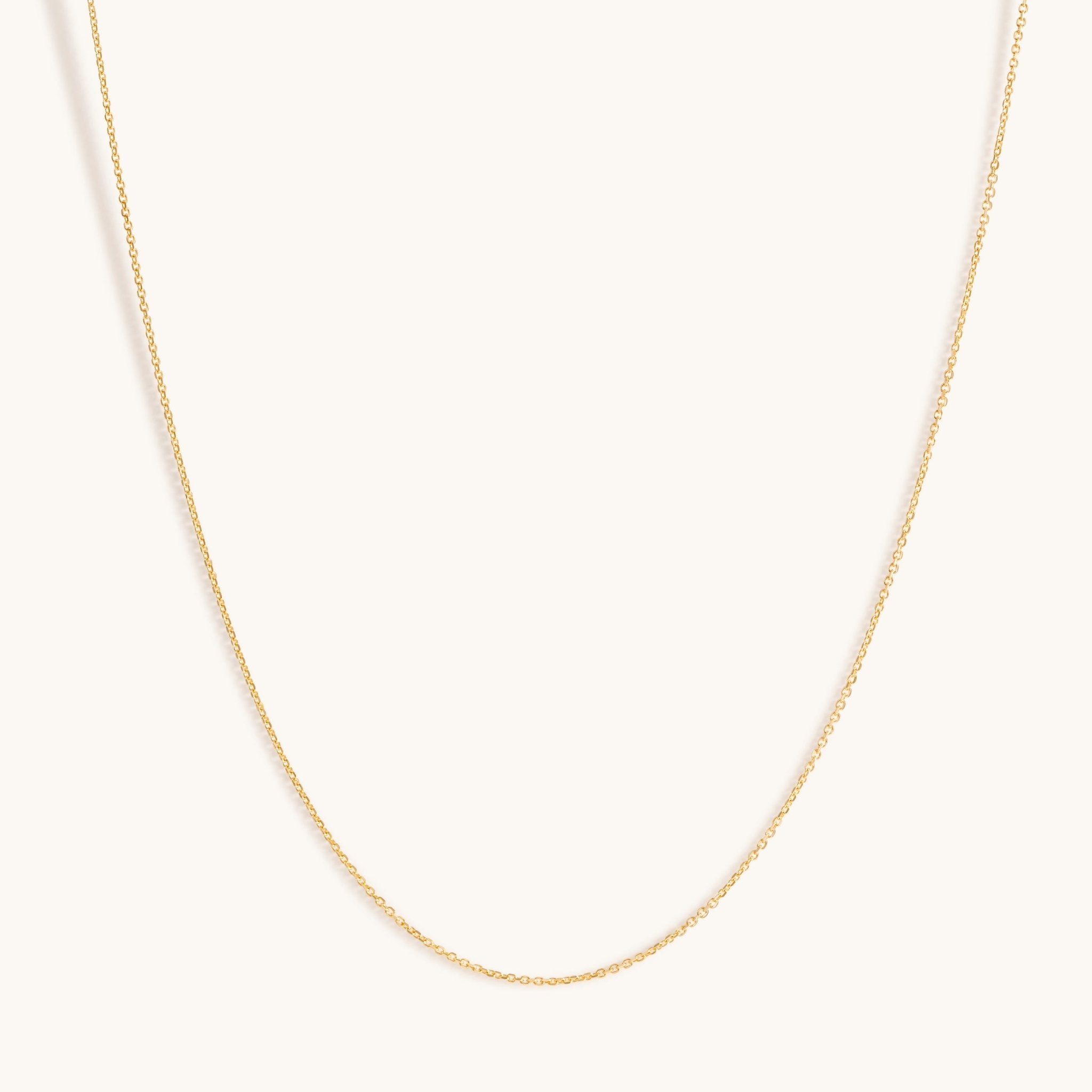 1.05mm Solid Gold Adjustable Cable Chain | Sparkle Society