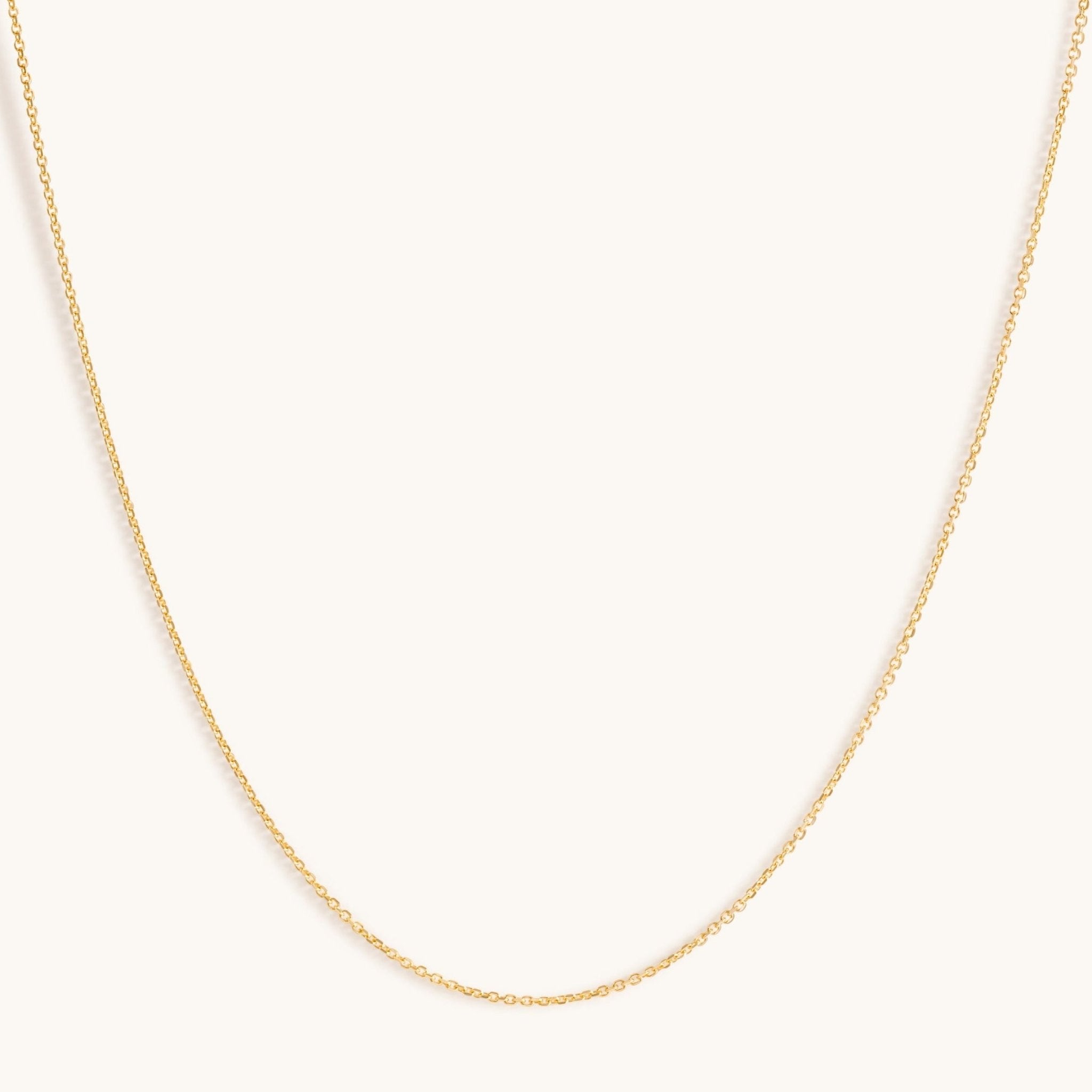 1.05mm Solid Gold Adjustable Cable Chain | Sparkle Society