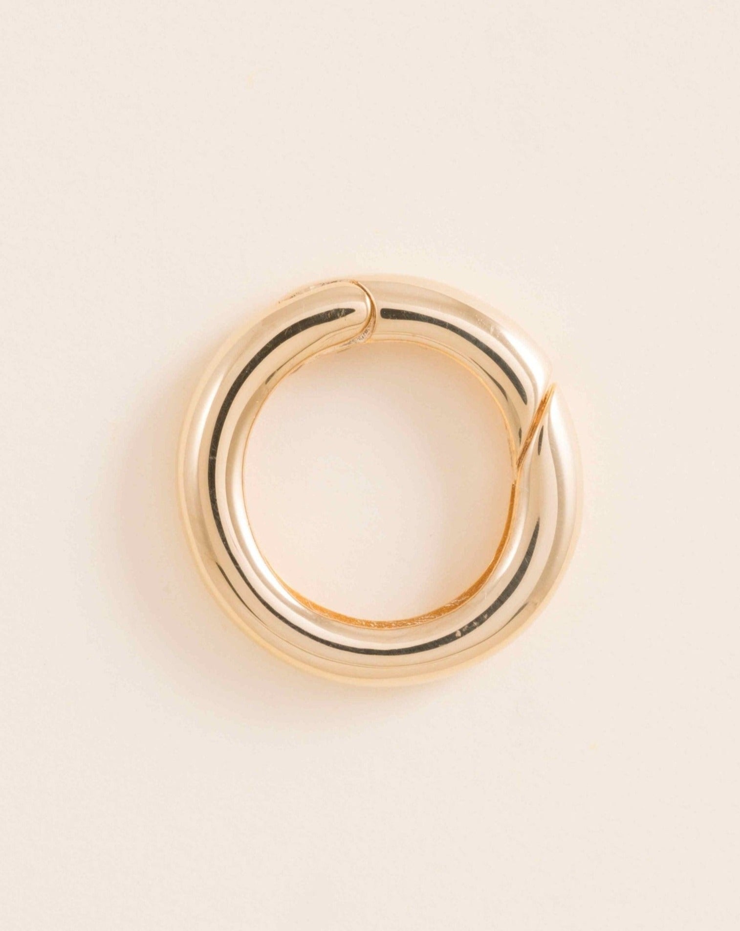 15mm Round Solid Gold Push In Connector | Sparkle Society