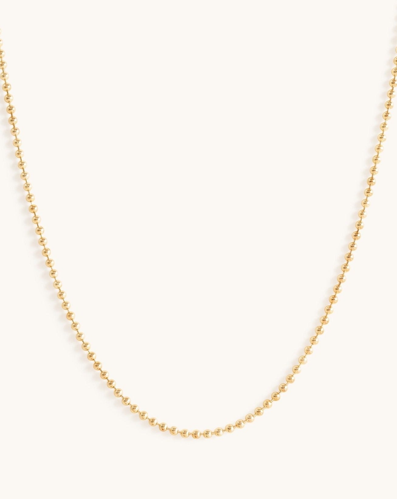 1.5mm Solid Gold Bead Chain | Sparkle Society
