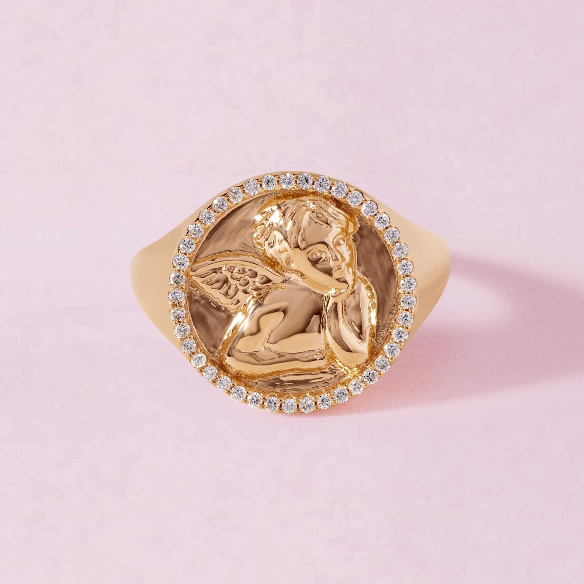 Angel Signet Ring | Sparkle Society