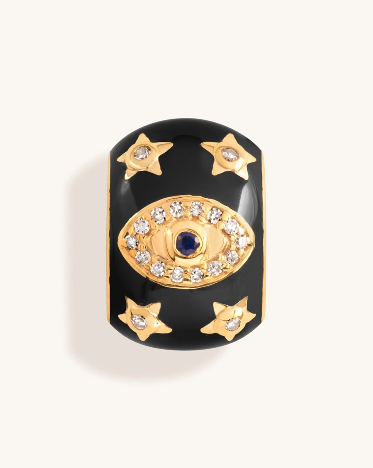 Diamond Evil Eye Enamel Spacer Charm | Sparkle Society
