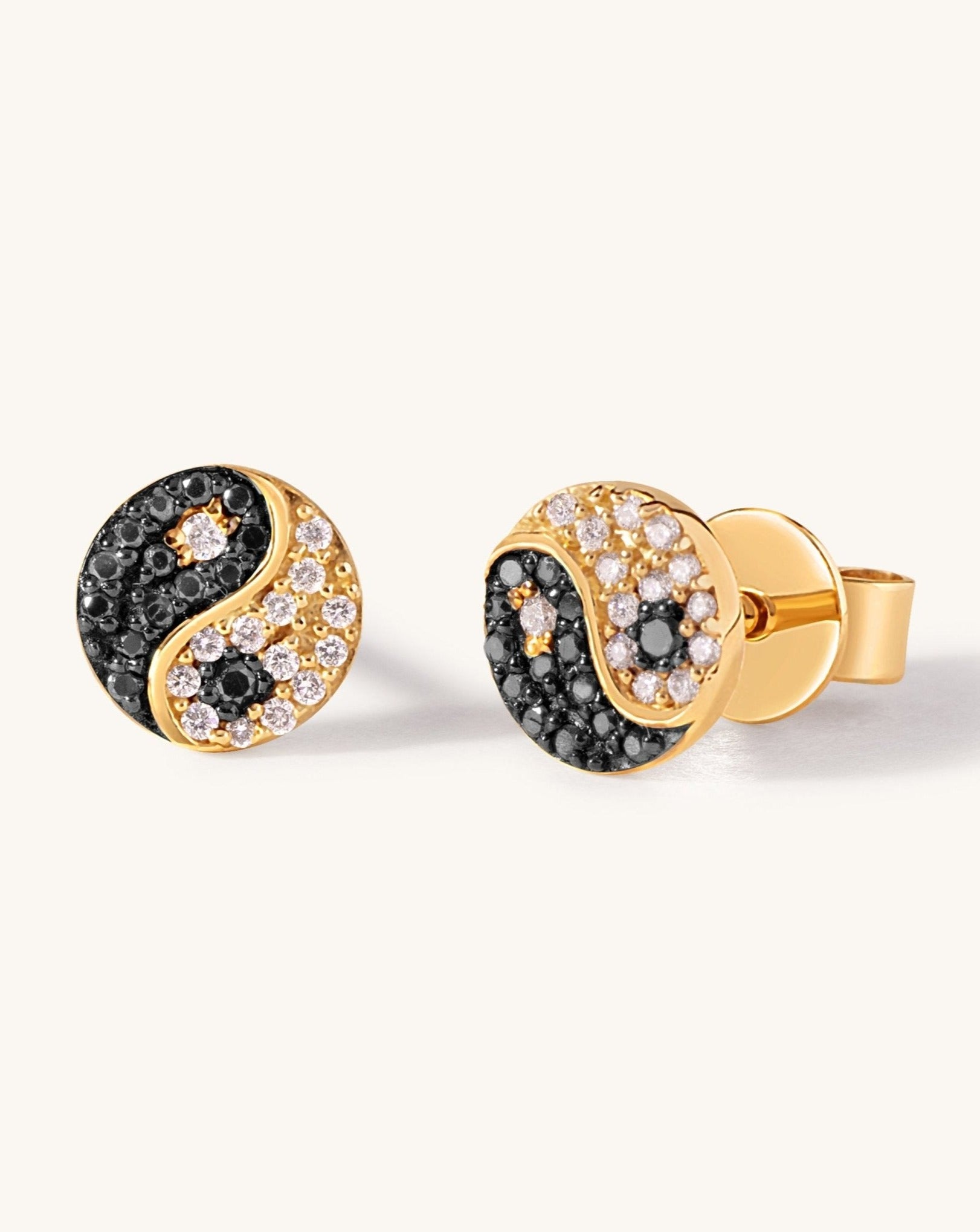 Diamond Yin & Yang Studs | Sparkle Society