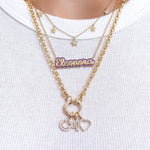 Enamel Gold Name Chain Necklace | Sparkle Society