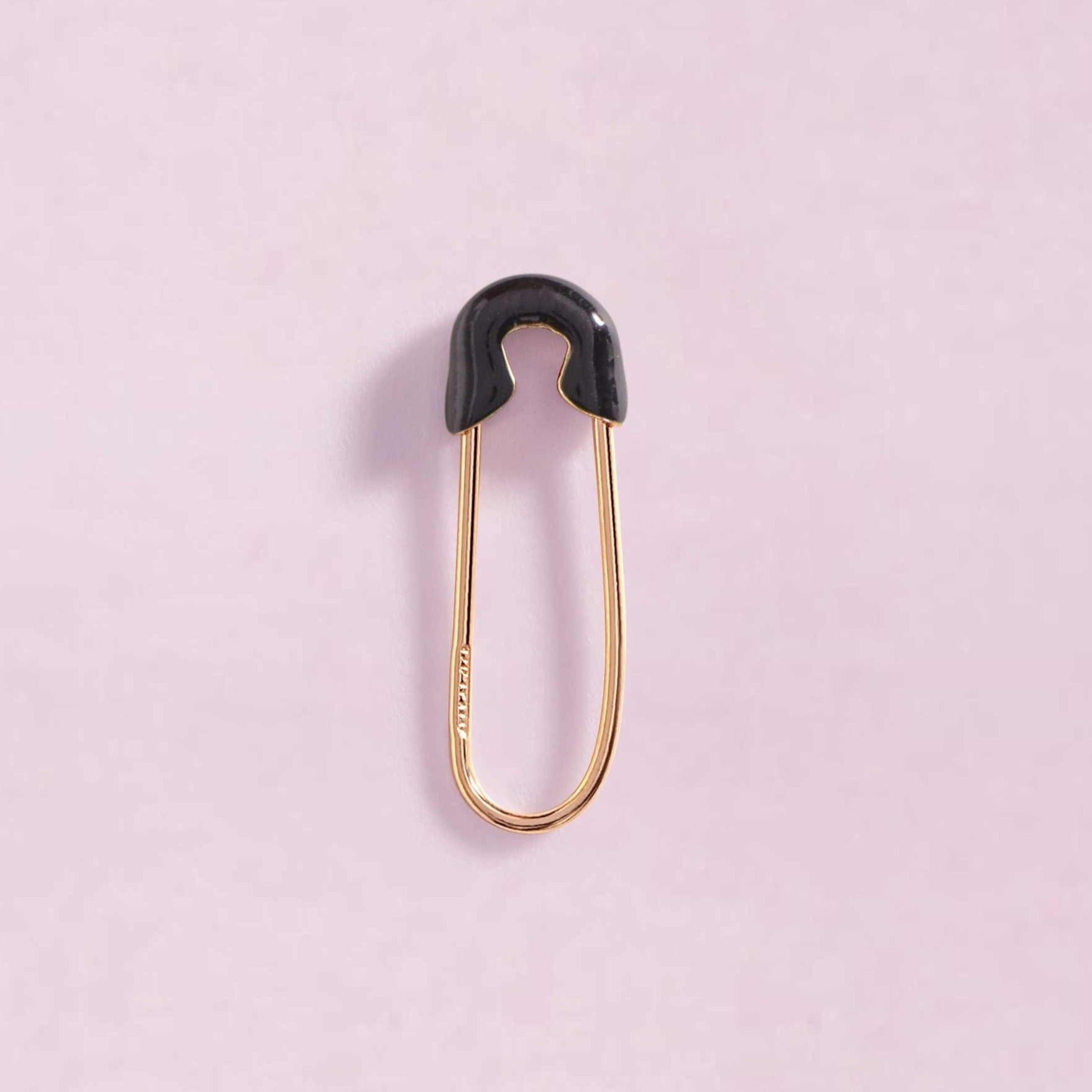 Enamel Safety Pin Earrings | Sparkle Society