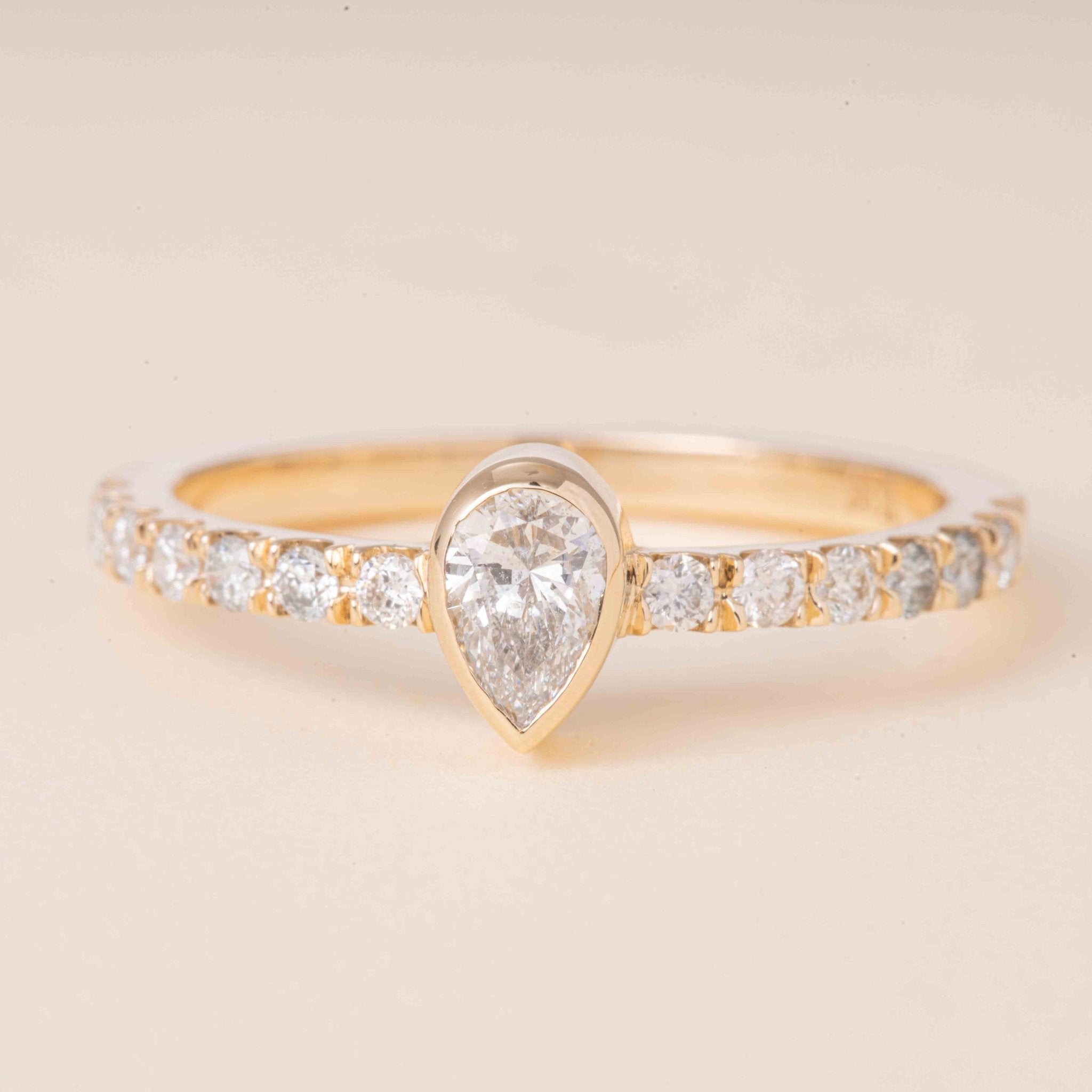 Fancy Diamond Bezel Pave Band Ring | Sparkle Society
