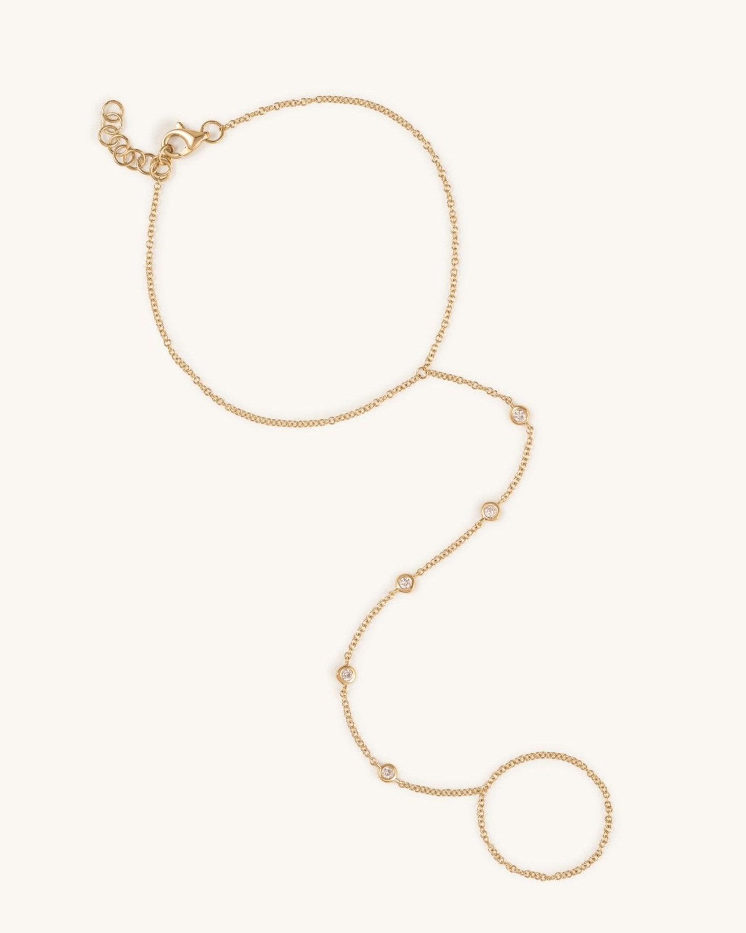 Multiple Bezel Hand Chain Bracelet | Sparkle Society