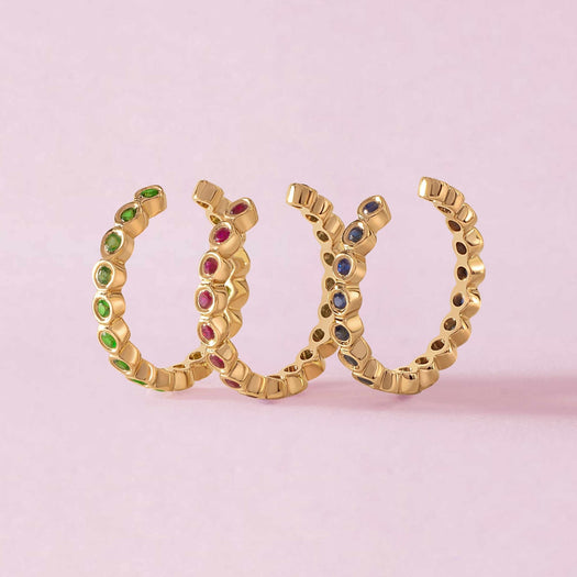 Gemstone Bezel Ear Cuff | Sparkle Society