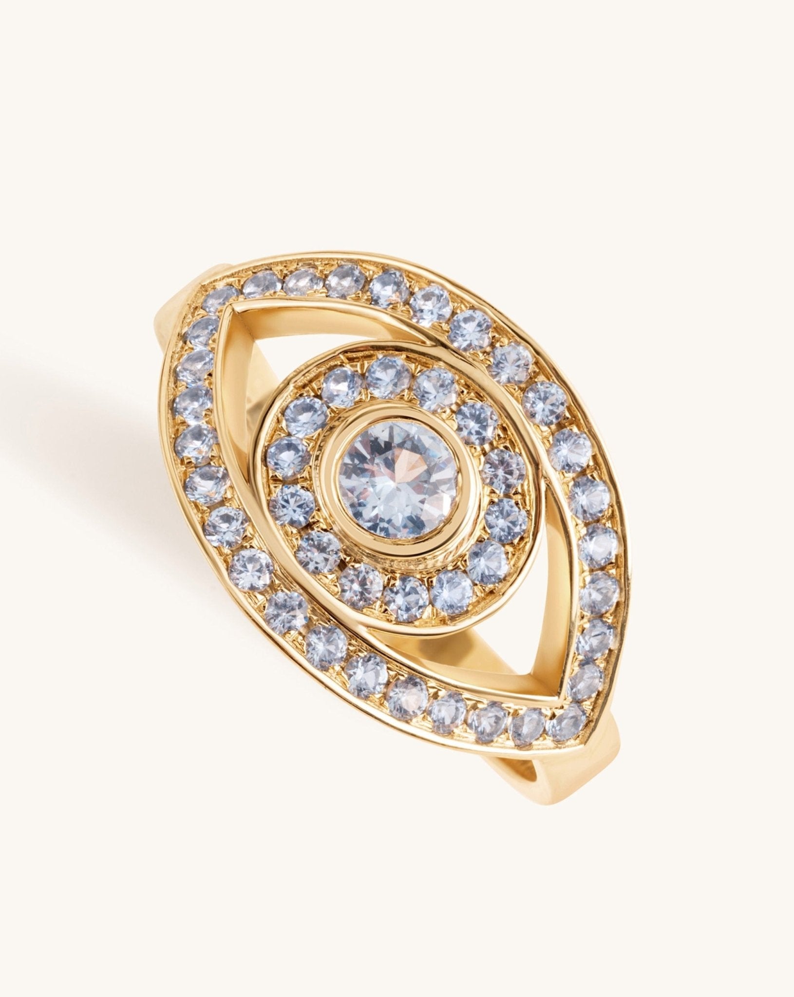 Gemstone Evil Eye Ring | Sparkle Society