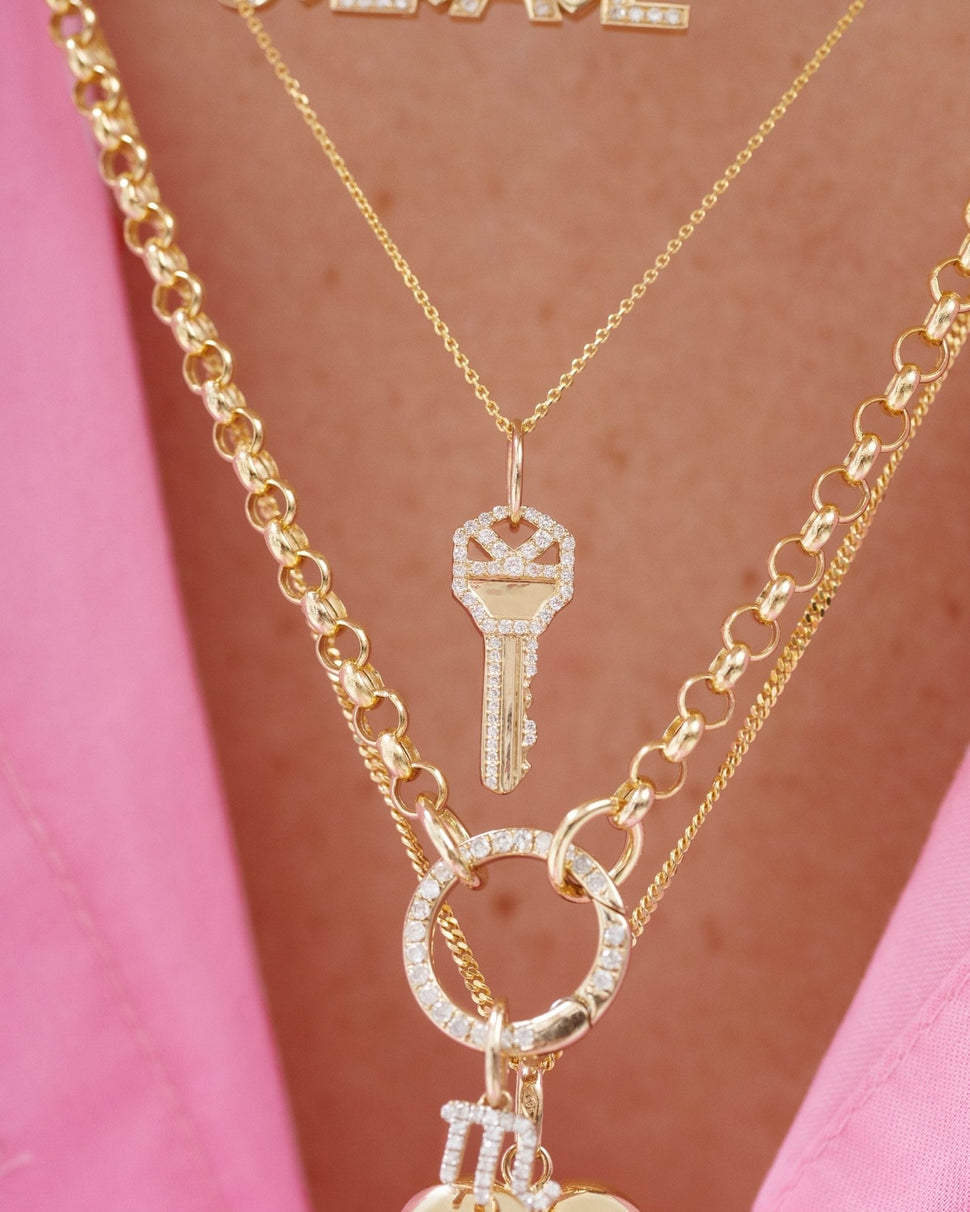 Iconic Diamond Key Charm | Sparkle Society
