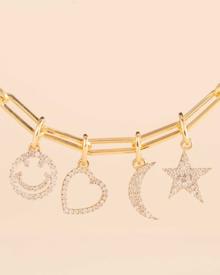 Mini Diamond Shooting Star Charm | Sparkle Society