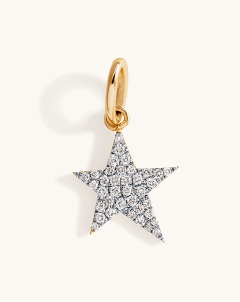 Mini Diamond Shooting Star Charm | Sparkle Society