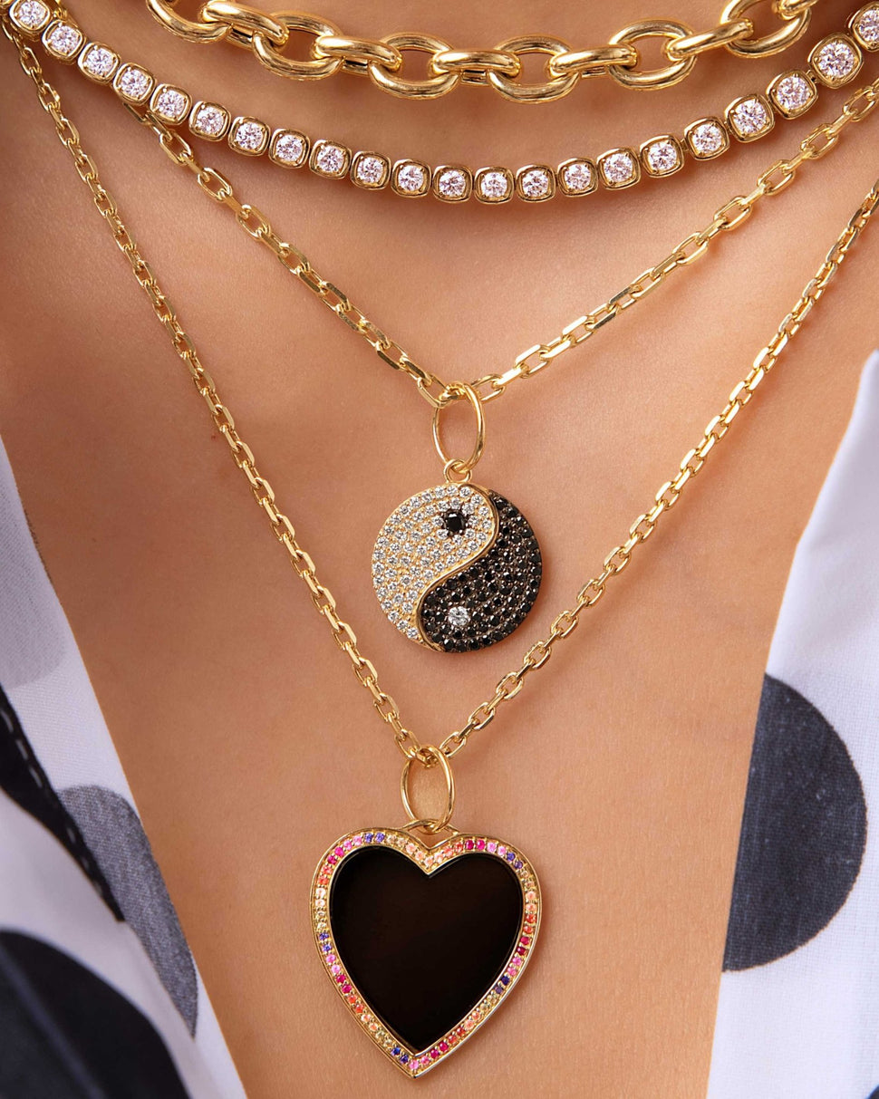 Small Diamond Yin & Yang Necklace Charm | Eleonora Beracasa – Sparkle ...