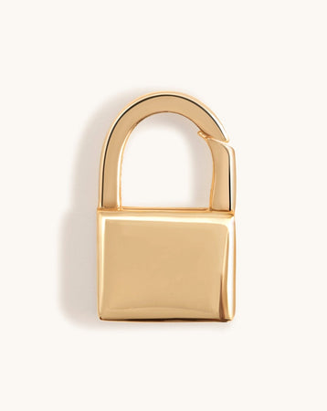Solid Gold Lock Push In Annex Link | Sparkle Society