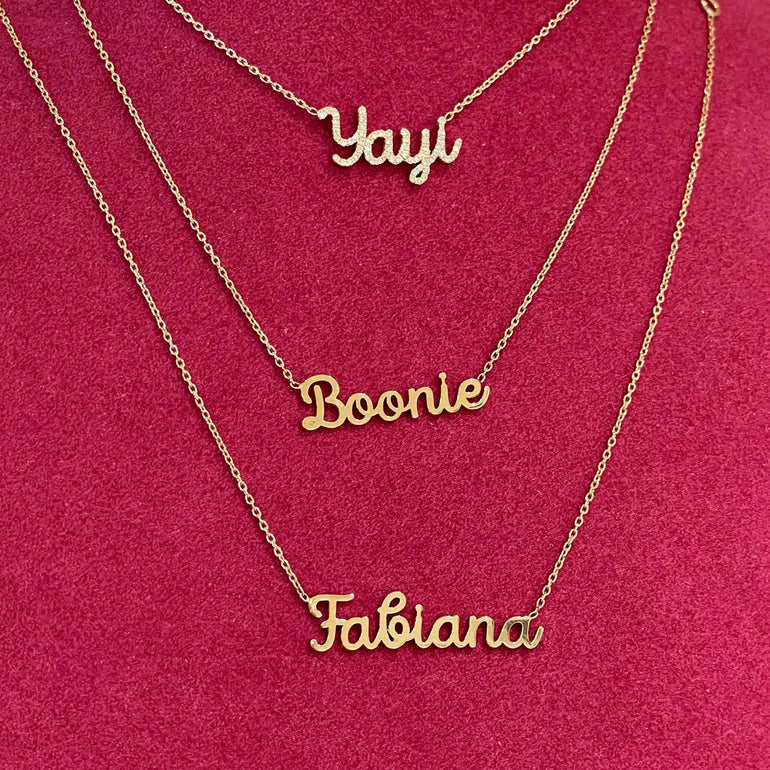 Solid Gold Custom Necklace | Sparkle Society