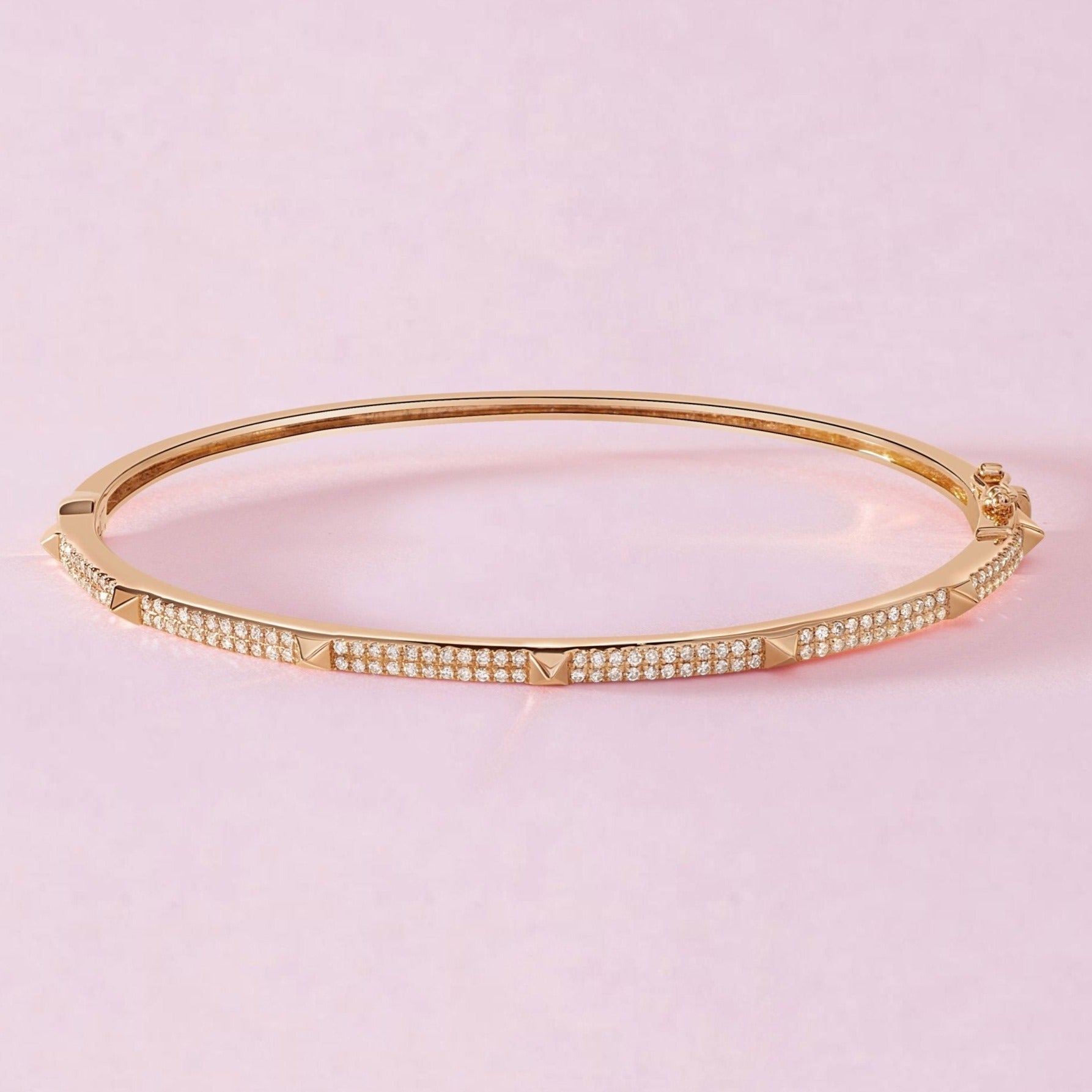 Thin Diamond And Spike Bangle | Sparkle Society