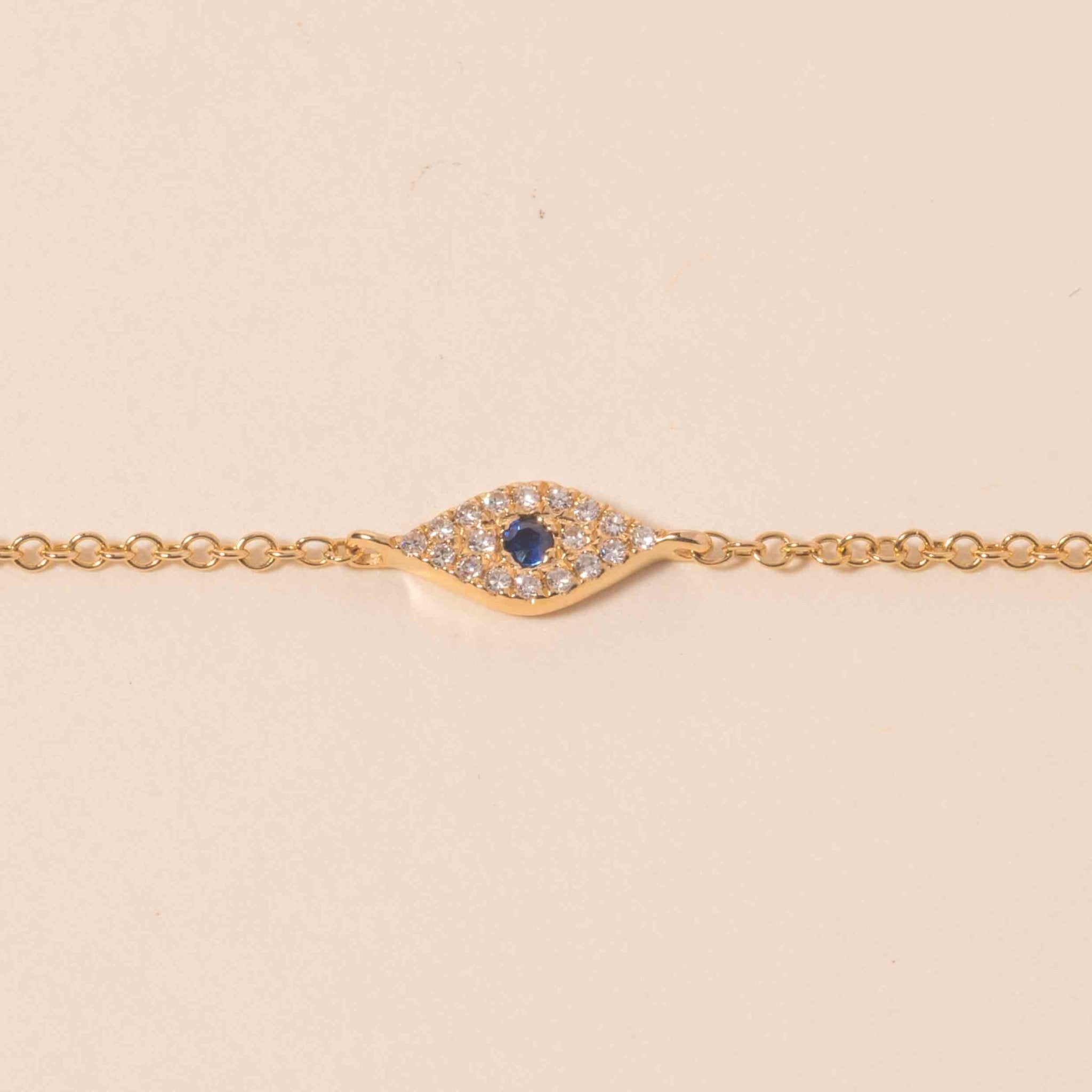 Triple Diamond Evil Eye Hand Chain Bracelet | Sparkle Society
